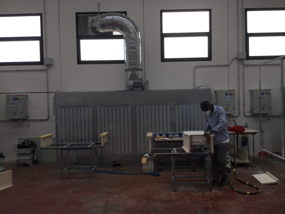 Active dust protection with suction walls - Gamma impianti